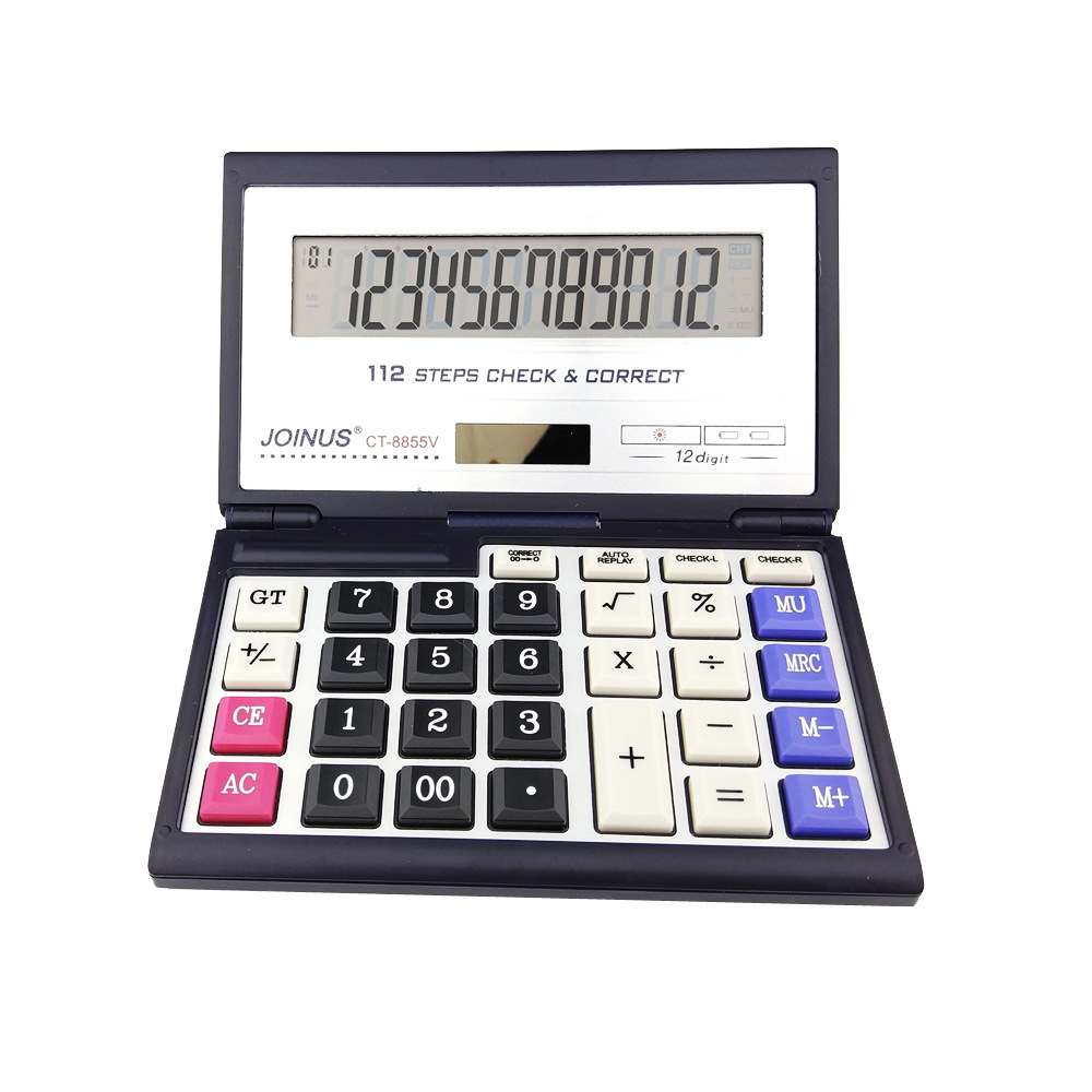 12-digit review folding calculator for financial accounting
