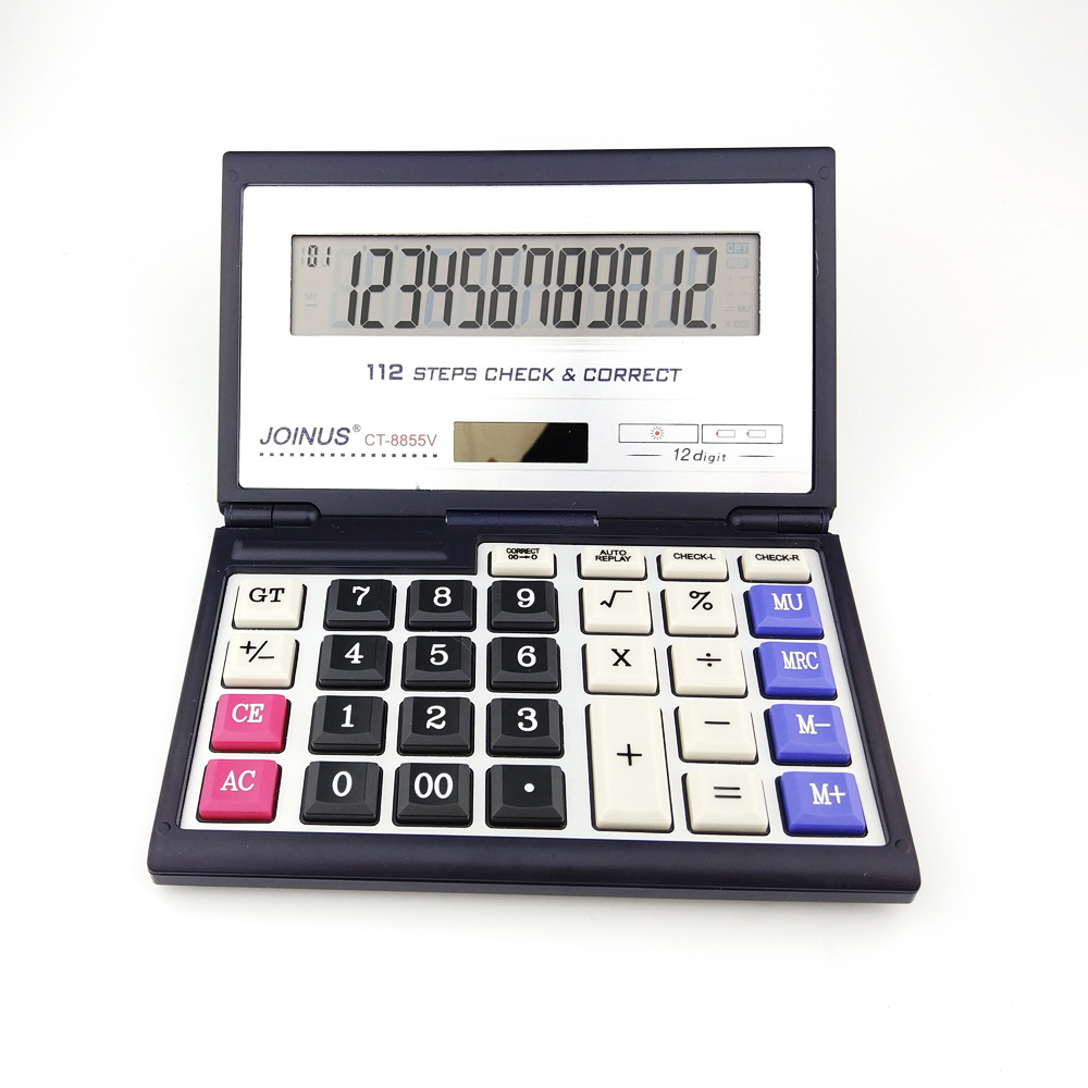 12-digit review folding calculator for financial accounting