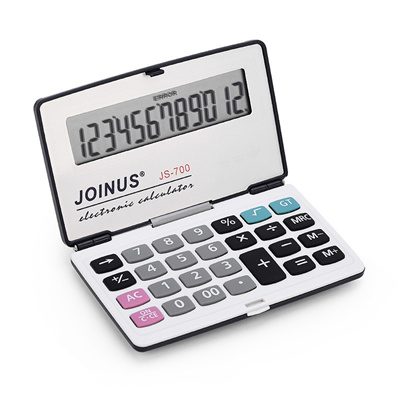 Clamshell folding calculator solar dual power supply 12-digit display ...