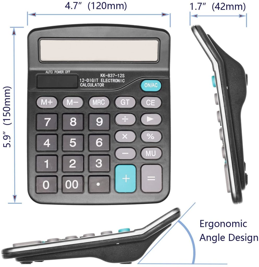 12 Digit Standard Function Desktop Calculator