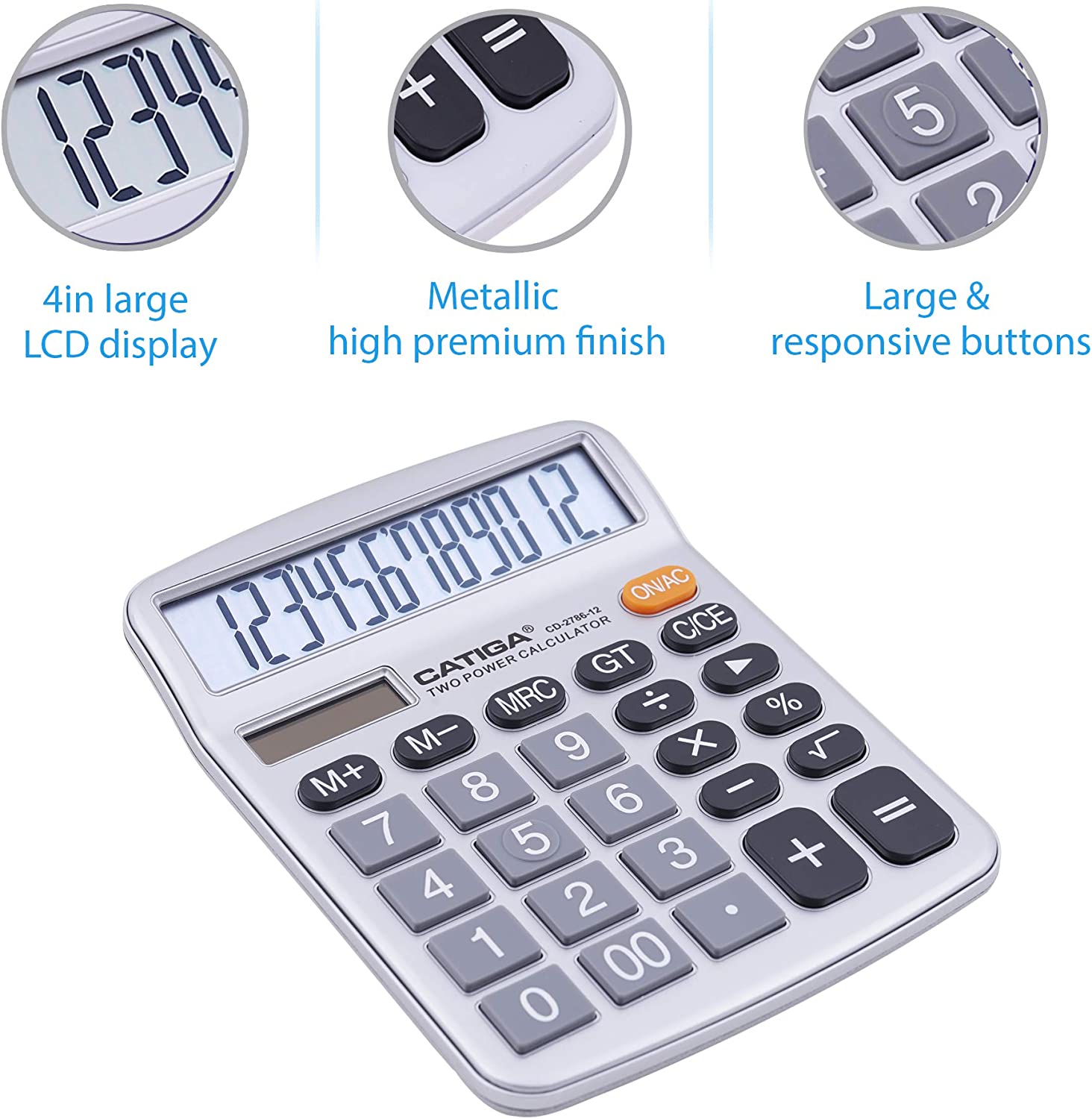 Calculator 12 Digit With Large Lcd Display